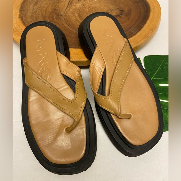 Mango | Shoes | Mng Leather Flip Flops | Poshmark